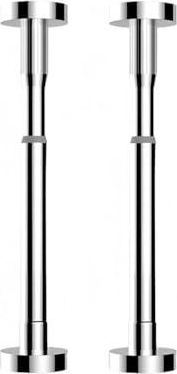 Generic Support d&eacute;vier de cuisine robuste en acier inoxydable avec pieds r&eacute;glables de 30 &agrave; 80 cm pour comptoir de lavabo (35-50 cm, argent&eacute;)