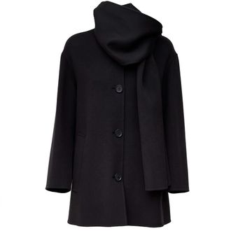 Max Mara Kurzer Wollmantel mit Schal - - Coats - Damen - Grau - 2XS