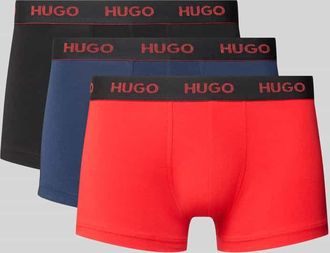 HUGO BOSS Regular Fit Trunks aus Baumwoll-Mix im 3er-Pack