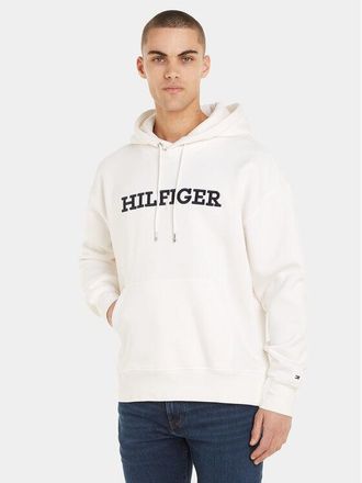 Tommy Hilfiger Sweatshirt Monotype Embro MW0MW33062 Wei&szlig; Regular Fit