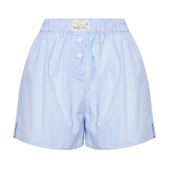 MC2 Saint Barth Femme, Shorts, Bleu, Taille: 40 FR Striped Shorts