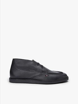 Tommy Hilfiger Bottes Chukka en cuir &agrave; surpiq&ucirc;res et lacets