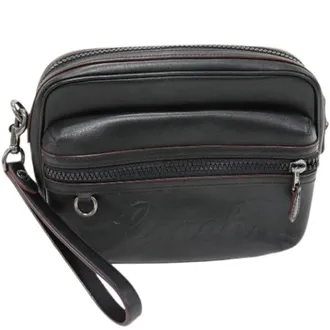 Coach Sac Clutch Pre-owned en Cuir de Veau - Homme - Pre-owned - Noir - Taille: ONE Size