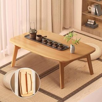 Generic MESCXTY Table Basse Pliante Japonaise en Bambou, Table Basse Portable et Pliable, Table kotatsu, Table Tatami, Table Basse pour sasseoir au Sol, mobil