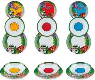 Egan Servizio di Piatti 18 pz. in Porcellana Laurel Burch linea Jungle art. PLB61JT/18X