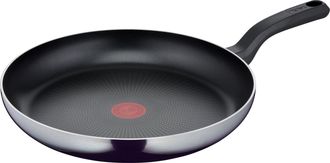 T-fal Resist Bratpfanne 32 cm, sichere Titanium Antihaftversiegelung, nicht induktionsgeeignet,Thermo-Signal Temperaturindikator, leichte Reinigung, für all