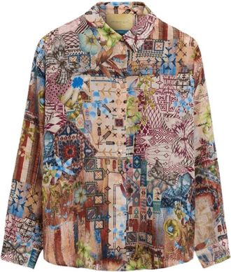 Momoni Femme, Blouses et Chemises, Multicolore, Taille: 38 FR Chemise en soie