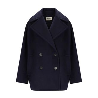 Max Mara Caban crois&eacute; Alpe - Femme - Manteaux - Bleu - Taille: 34 FR