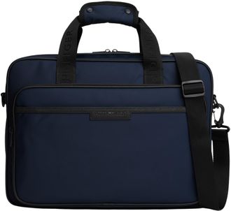 Tommy Hilfiger Herren Laptoptasche Repreve mit Trolley-Riemen, Blau (Space Blue), Einheitsgr&ouml;&szlig;e