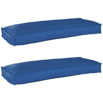 vidaXL Set de coussins de palette 2 pcs Bleu royal 100 x 40 x 8 cm Vidaxl
