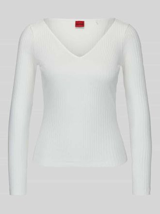 HUGO BOSS Slim Fit Langarmshirt aus Baumwoll-Mix Modell Dumille