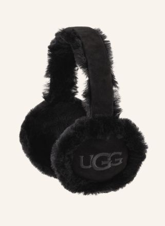 UGG Ohrenw&auml;rmer Mit Echtfell schwarz