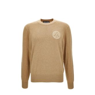 Versace Jeans Couture Rundhals-Strickware - - Knitwear - Herren - Braun - XL