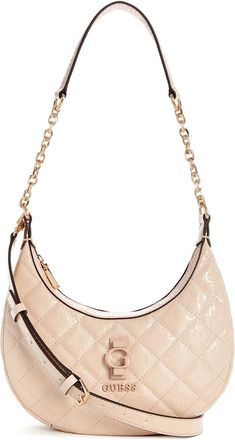 Guess Bessey Hobo Shoulder Bag Sand