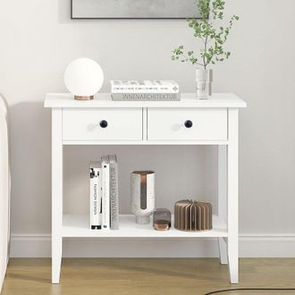 Soges Soges Buffet classique avec tiroirs et étagères de rangement ouvertes, blanc