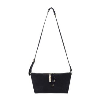 Furla Femme, Sacs, Noir, Taille: ONE Size Sac bandouli&egrave;re en cuir