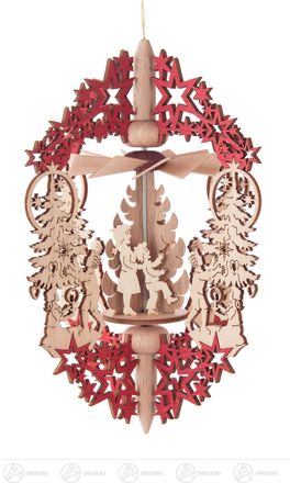 Dregeno Seiffen eG Dregeno Erzgebirge - Miniatur-Hängepyramide Advent