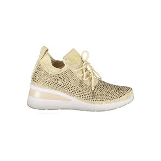 Laura Biagiotti Femme, Chaussures, Beige, Taille: 40 EU Baskets Femme Beige avec Ornements en Strass