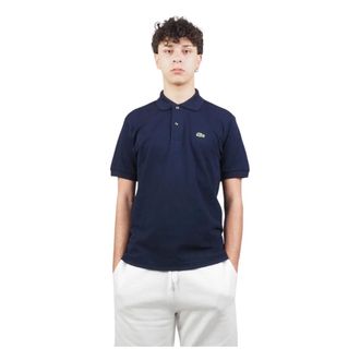Lacoste Klassische Passform Blaues Poloshirt mit kurzen &Auml;rmeln - - Tops - Herren - Blau - 3XL