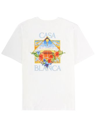 Casablanca Printed Organic Cotton T-Shirt - White