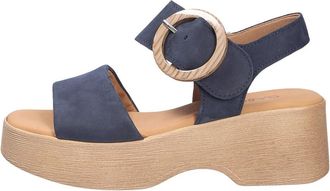 Gabor Nubuck Keilabsatz-Sandale - - Shoes - Damen - Blau - 40 EU