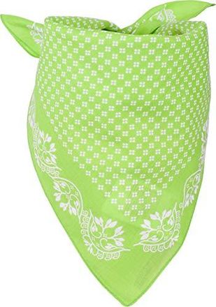 styleBREAKER &Eacute;charpe triangulaire pour dames en coton avec motif floral, &eacute;charpe multifonctionnelle, bandana 01016201, couleur:Vert limette-blanc