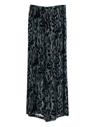Forte_Forte pantalon &agrave; imprim&eacute; animalier - Bleu