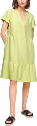 s.Oliver Black Label Damen 150.10.106.20.200.2102939 Kleid, Lime Yellow, 32