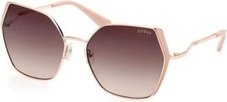 Guess Femme, Accessoires, Jaune, Taille: 61 MM Lunettes de soleil carr&eacute;es