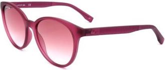 Lacoste L887s Lunettes de soleil rondes pour femme Cyclamen Transparent 54,01 mm