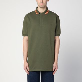 Gucci Moosgr&uuml;nes Polo aus Baumwollmischung