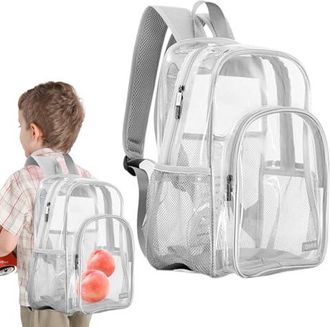 Generic Sacs à dos transparents pour école, école, stade transparent | Sac à dos robuste de grande capacité pour étudiants, hommes, femmes, enfants