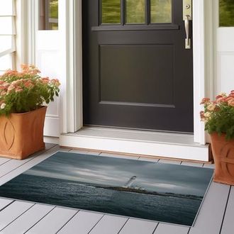 Generic Gris Tapis Doux et Moelleux, Paysage Phare oc&eacute;an Tapis Design &agrave; Poil Ras Doux pour Salle &agrave; Manger Chambre Adulte et Ado 140 x 200 cm