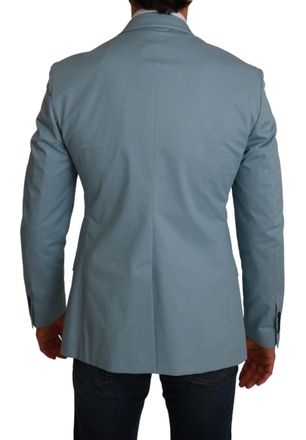Dolce & Gabbana Mens Blue Slim Fit Coat Jacket Martini Blazer Rayon Clothing
