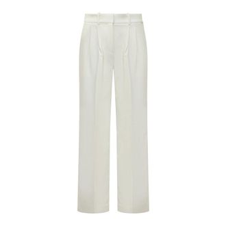 Calvin Klein Pantalon large pliss&eacute; en cr&ecirc;pe - Femme - Pantalons - Blanc - Taille: 32 FR