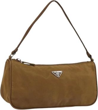 Prada Sac bandouli&egrave;re vintage en nylon pr&eacute;-poss&eacute;d&eacute; - Femme - Pre-owned - Brun - Taille: ONE Size
