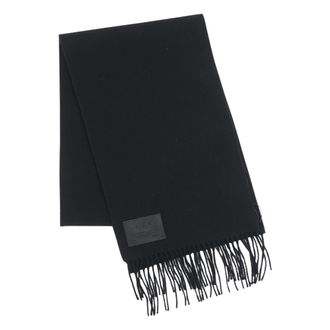 Hogan Femme, Accessoires, Noir, Taille: ONE Size Fringes Scarf