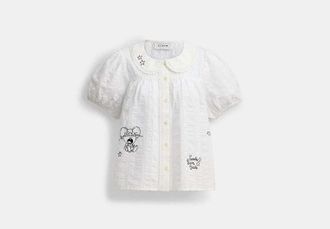 Coach Brain Dead Bestickte Bluse Mit Knopfleiste