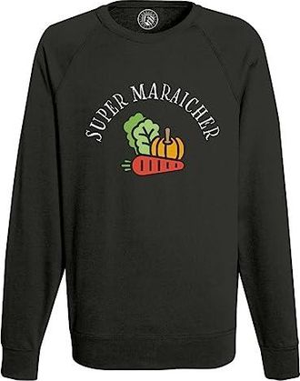 Fabulous Sweatshirt Homme Noir Super Maraîcher Héros Métier Agriculture Jardin