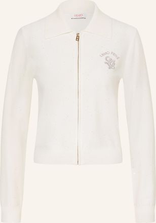 Liu Jo Liu Jo Strickjacke Mit Schmucksteinen Und Pailletten weiss