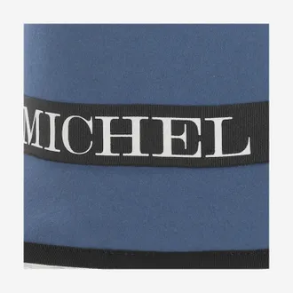 Maison Michel Womens Mini New Kendal Hat Blue Rabbit Felt