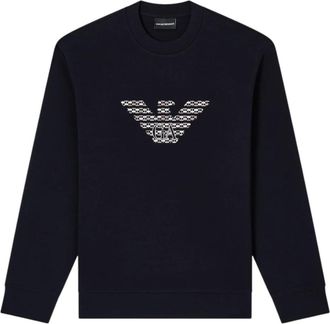 Emporio Armani Homme, Sweatshirts et sweats &agrave; capuche, Bleu, Taille: S SweaT-shirt ras du cou