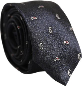 Dolce & Gabbana Silk Paisley Necktie - Blue