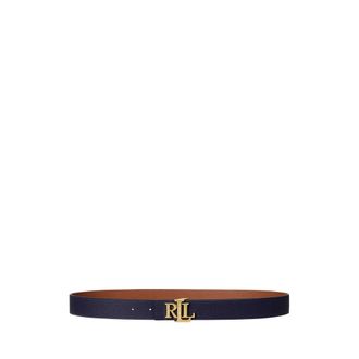 Ralph Lauren Logo Wendeg&uuml;rtel aus genarbtem Leder - - Accessories - Damen - Blau - S