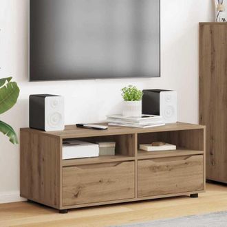 vidaXL vidaXL Meuble TV Ch&ecirc;ne artisanal 100 x 48 x 43 cm Bois ding&eacute;nierie