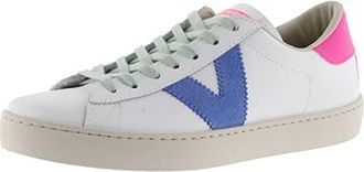 Victoria Basket Basse Berlin Cuir & Pièces Fluo & Lacets Colorés en Contraste 1126171 pour Femme CHICLE 40