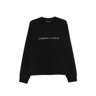 Emporio Armani Logo Print Sweatshirt - Black