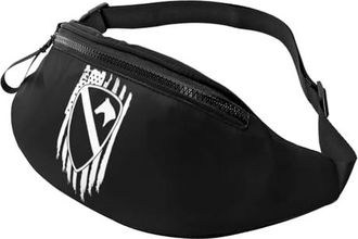 Generic Drapeau Am&eacute;ricain Arm&eacute;e Am&eacute;ricaine 1Re Division De Cavalerie Sac Banane Polyvalent Sac &Agrave; Bandouli&egrave;re R&eacute;glable Sacoche Bandouli&egrave;re Pour Course &Agrave; Pied R