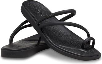 Crocs Femme Miami Toe Loop Sandal Sandales, Black, 38/39 EU