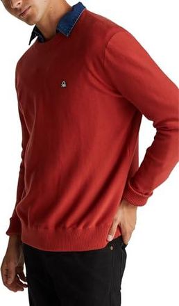 Benetton Maglia G/C M/L 1v4ku10af Sweater, Rouge, XL Homme